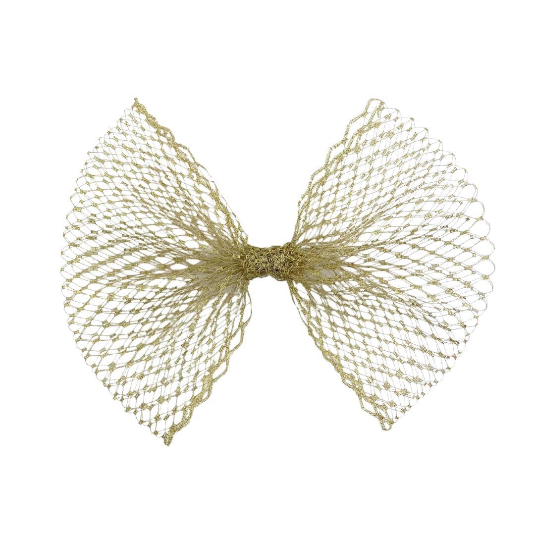 Lazo Pelo - Luz | Maxi con tul dorado – Mimoki